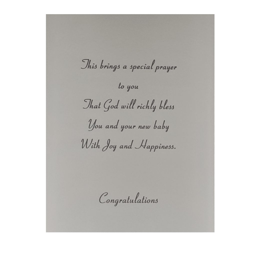 Girl Baby Congratulations Card » Catholic Devotions