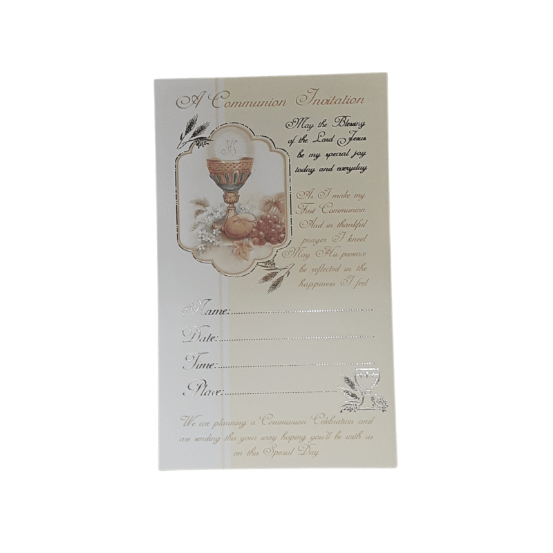 First Holy Communion Invitation Cards » Catholic Devotions