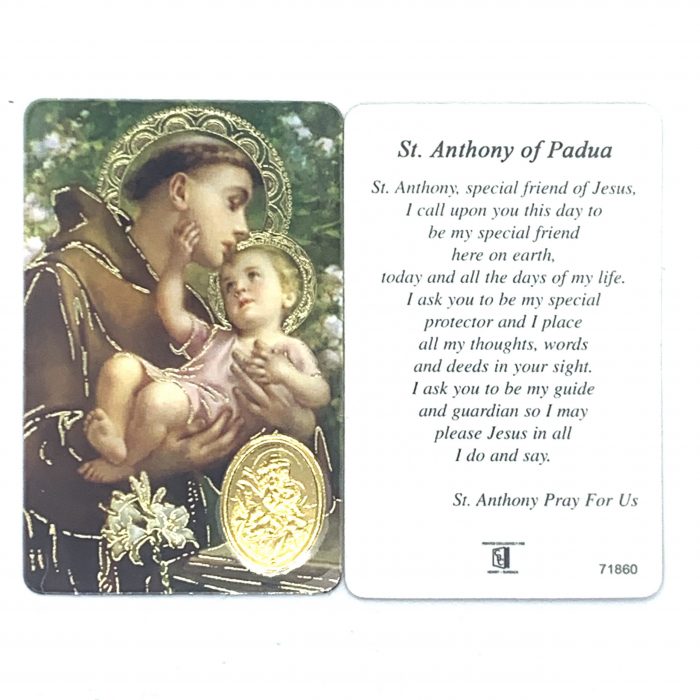 St Anthony of Padua Holy Card » Catholic Devotions