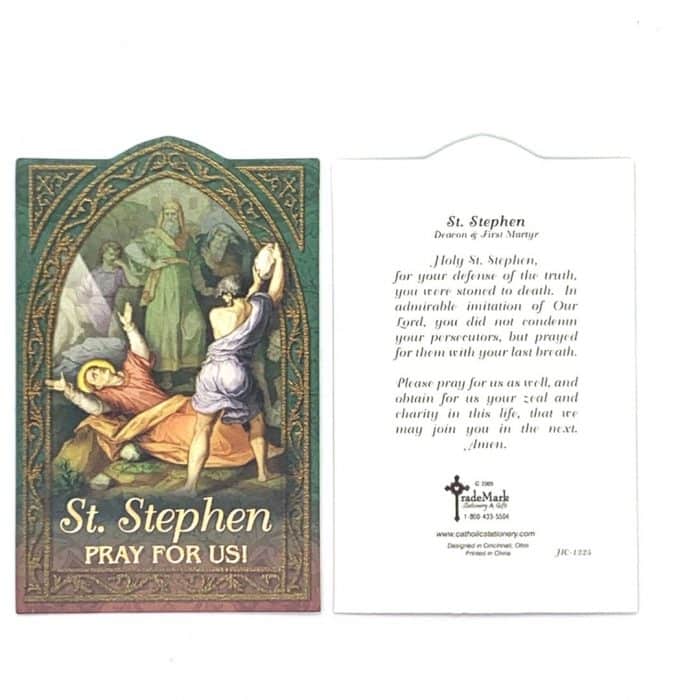 St Stephen Holy Card » Catholic Devotions