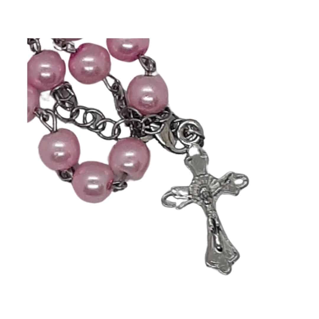 Pink Pearl Rosary Decade » Catholic Devotions