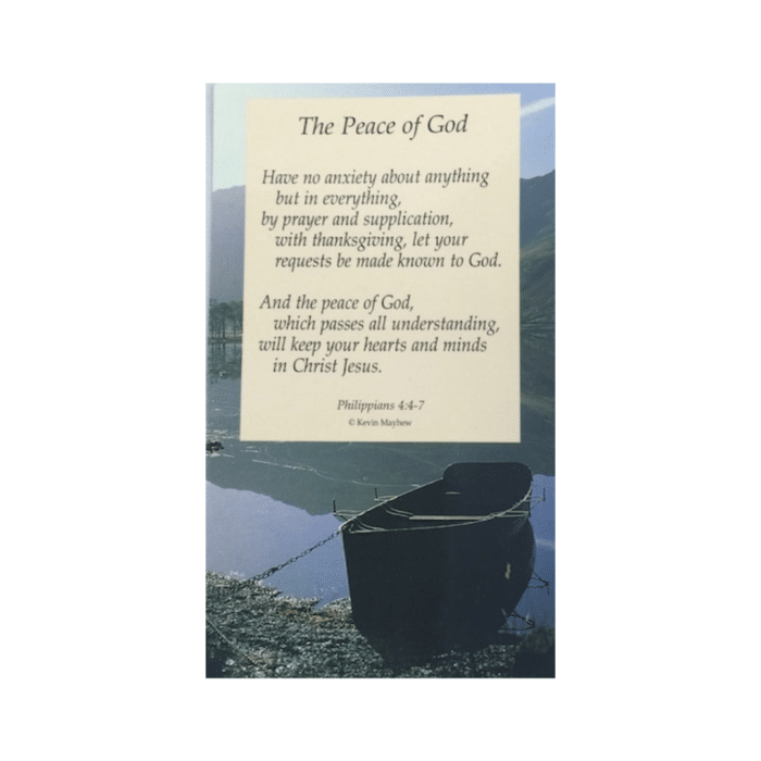 The Peace Of God Holy Card Catholic Devotions