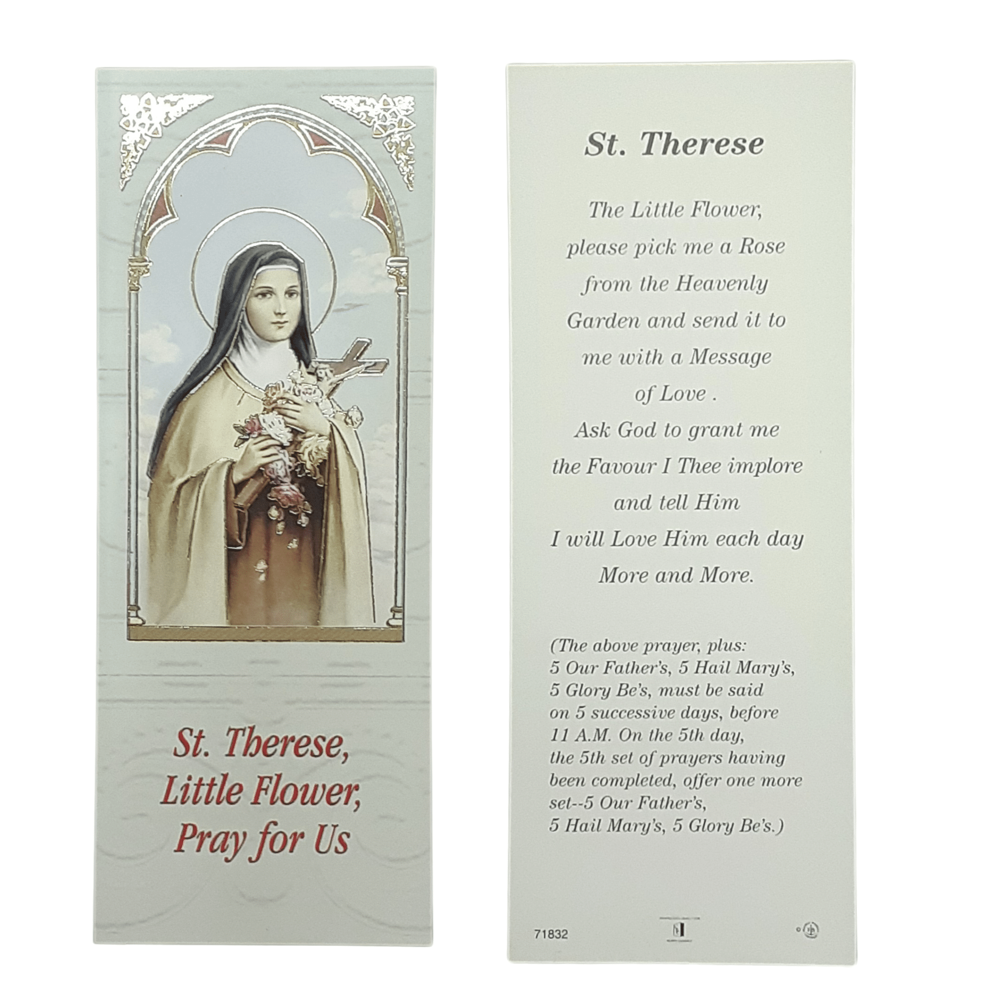 St Therese Bookmark » Catholic Devotions