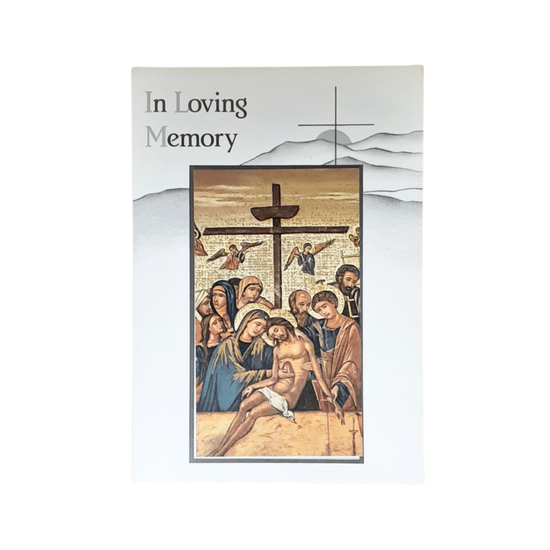 In Loving Memory Mass Card Jesus Taken From The Cross » Catholic Devotions