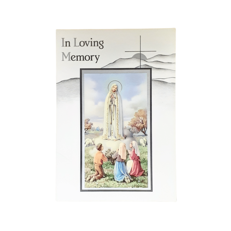 In Loving Memory Mass Card Fatima » Catholic Devotions