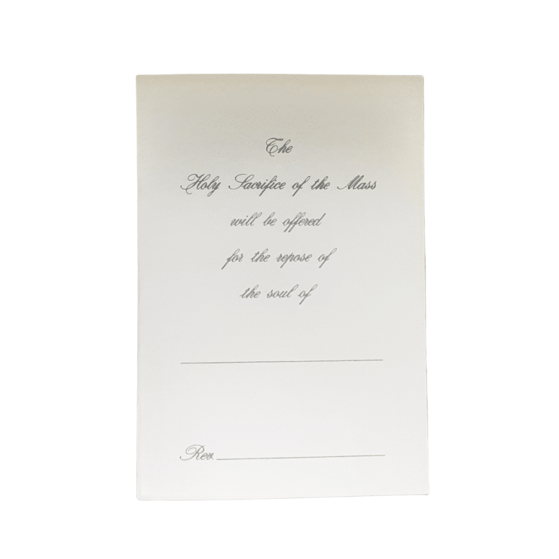 In Remembrance Card Mass Intention Card Jesus » Catholic Devotions