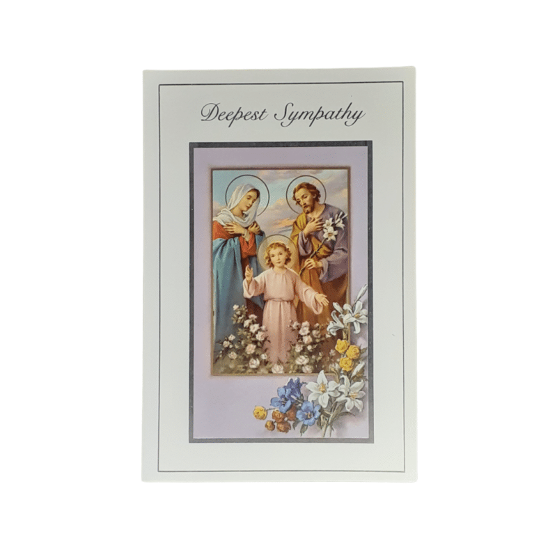 Deepest Sympathy Mass Card - Holy Family » Catholic Devotions