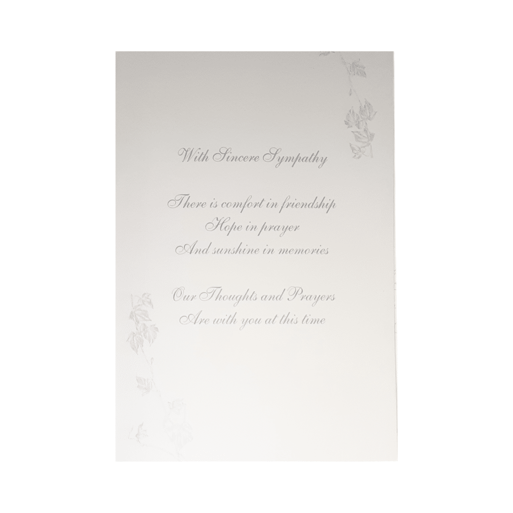 Silver Sympathy Card » Catholic Devotions