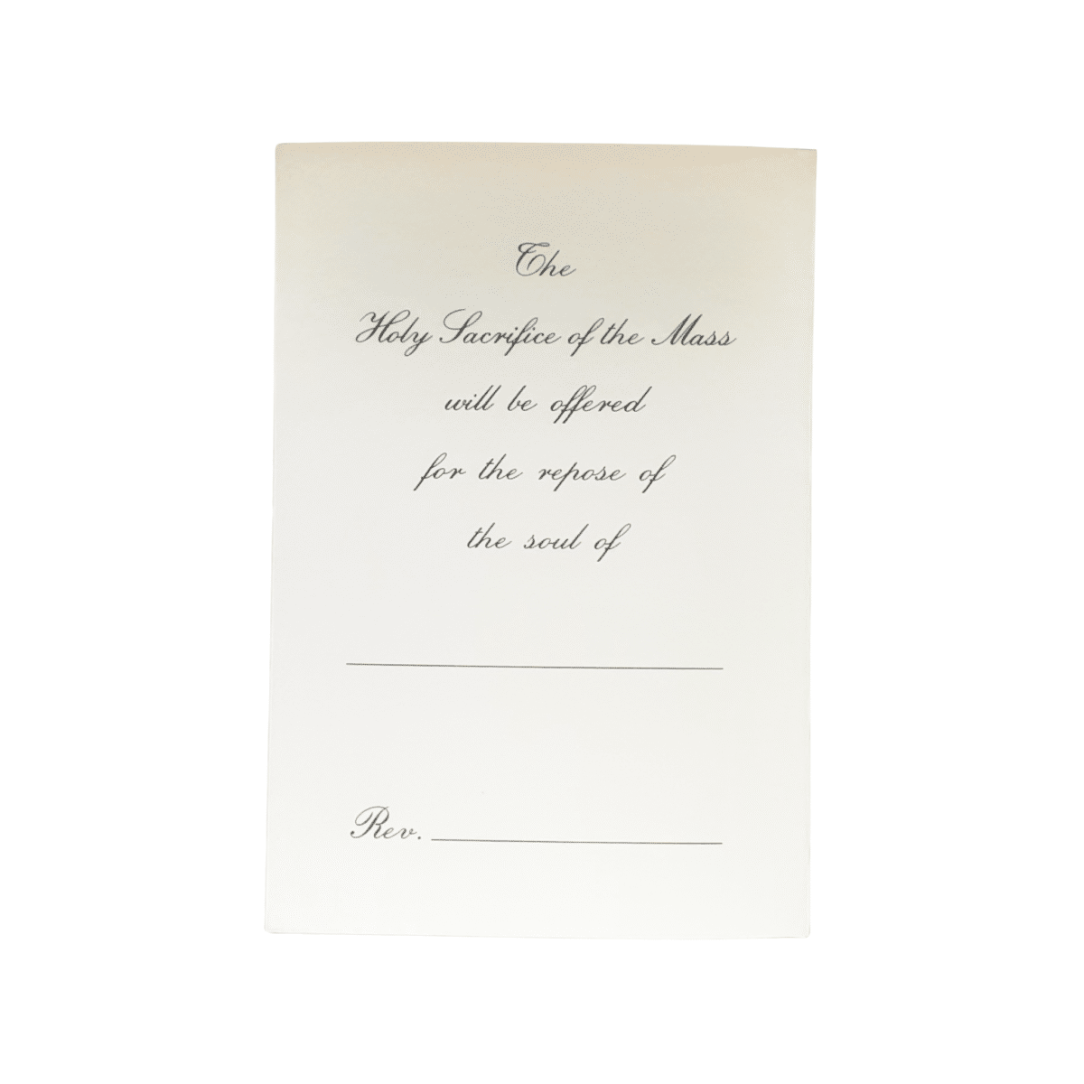 In Loving Memory Mass Card Jesus Knocking » Catholic Devotions
