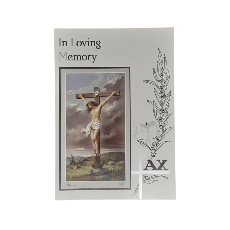 In Loving Memory Card Jesus Crucified » Catholic Devotions