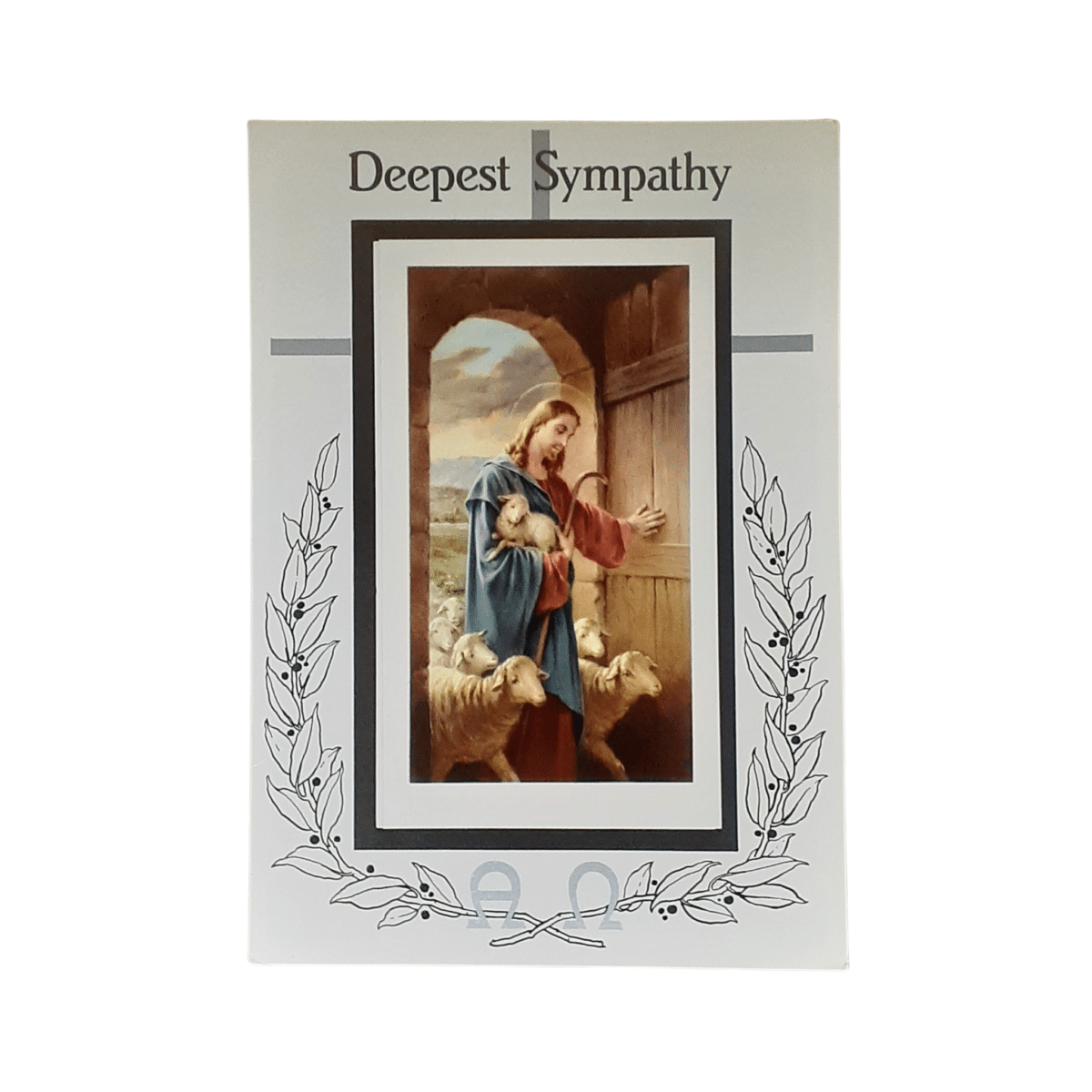 Deepest Sympathy Mass Card Jesus Knocking » Catholic Devotions