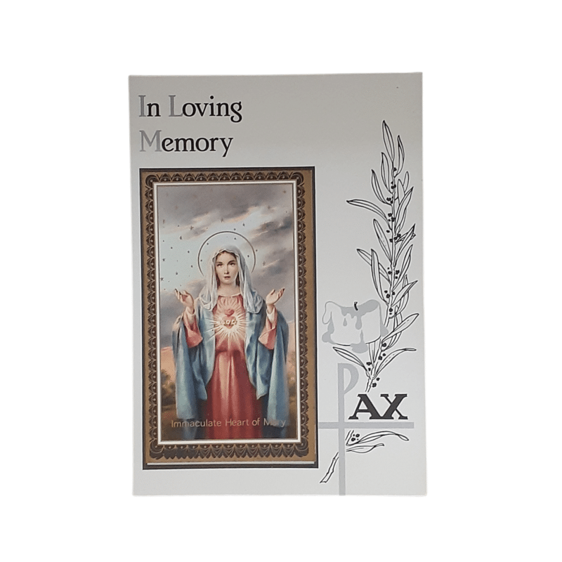 In Loving Memory Card - Immaculate Heart of Mary » Catholic Devotions